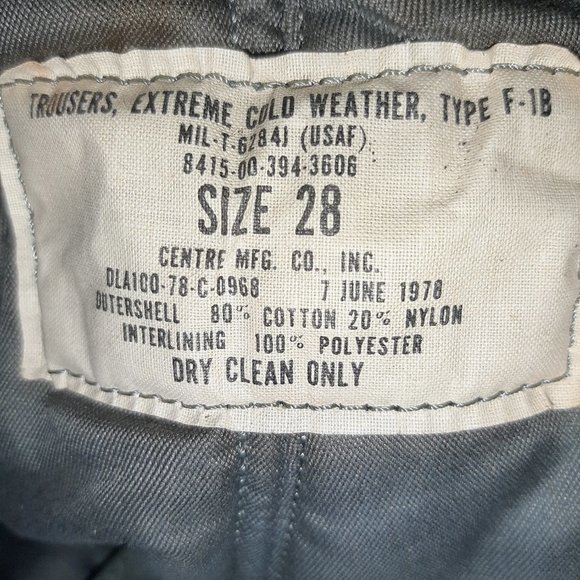 US MILITARY | Other | Extreme Cold Weather Trousers Nsn 84503943606 ...